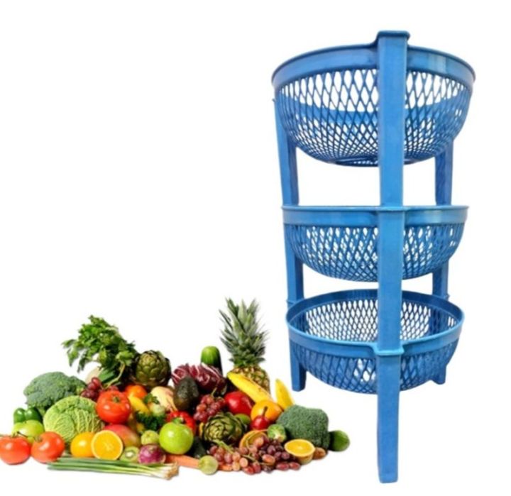 Vegetable rack - 3in1 vegetable basket plastic for multi purpose, Good ...