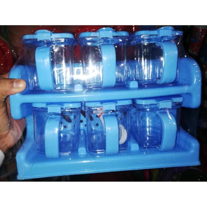 6 Jars Kitchen Cooking Joie Box Set Masala Spices Container ...