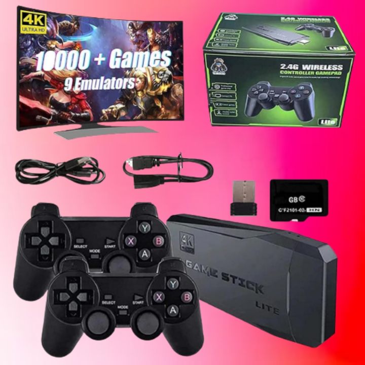 ibex Wireless Retro Game Console, Plug and Play Video Game Stick Built ...