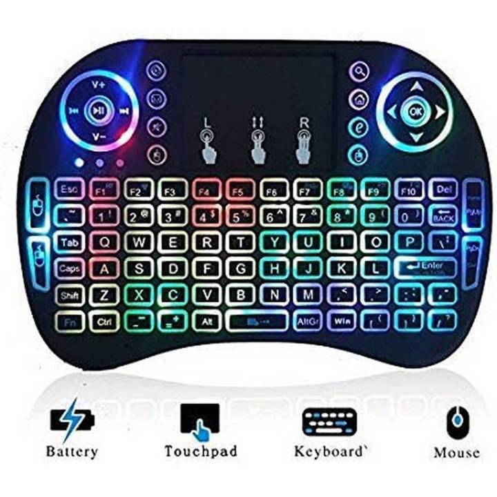 New Backlit Remote Air Mouse Mini Keyboard with Touchpad Backlight ...