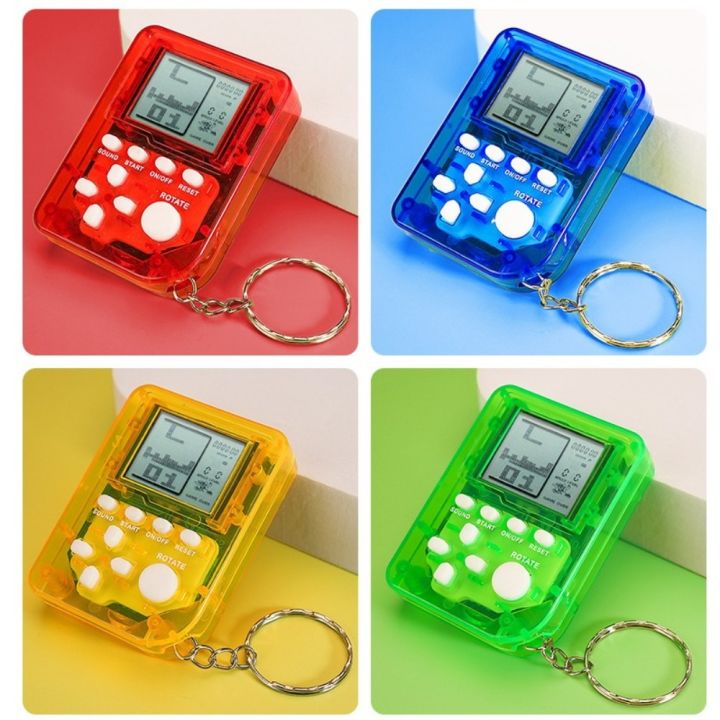 Mini Square Handheld Game Video Game Keychain Pendant Funny Portable ...