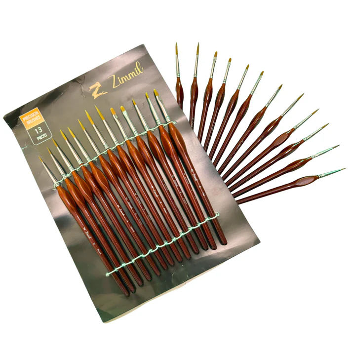 Zimmil Precision Miniature Brushes – Set of 13 | Detail Paint Brush Set ...