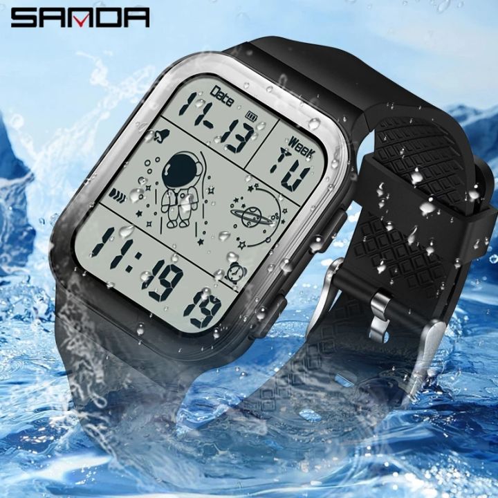 Digital Waterproof Slim Square Stylish Watch Led Smart Style watch ...