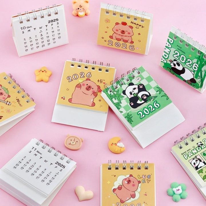 New Small 2026 Desk Calendar Standing Flip Desktop Decoration Schedule ...
