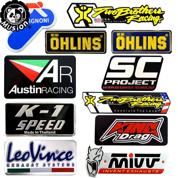 Exhaust Sticker Heat Resistant 3D Austin Racing Aluminium Material ...
