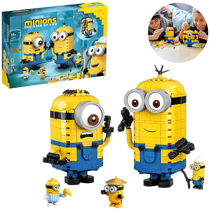 Gru's Brick Built Minions Lair Building Blocks Set No.A2112 - 876 Pcs ...