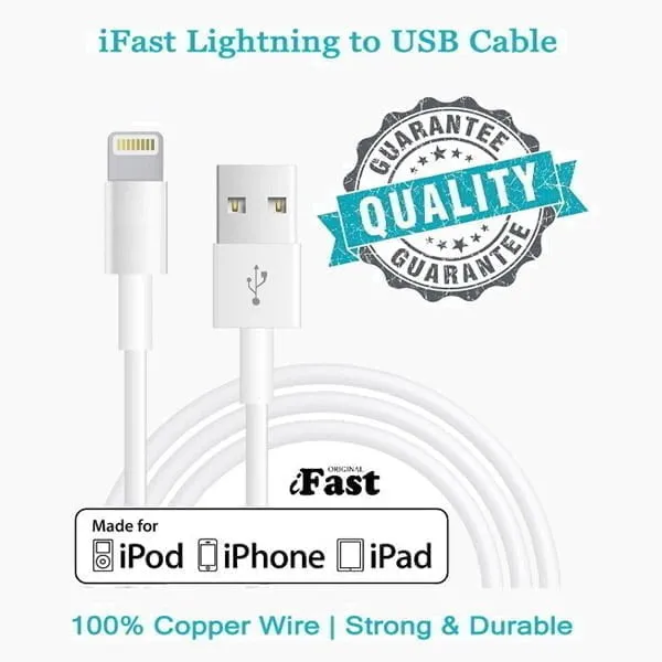 iPhone Fast Charging Cable, USB to Lightning, Copper Wire, Compatible ...