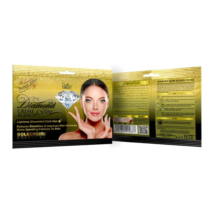 Diamond Glow Cream Bleach Sachet | Daraz.pk