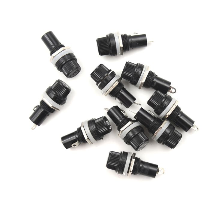 【Universal Car Parts Store】10x Glass Fuse 5x20 Black Insurance Tube ...