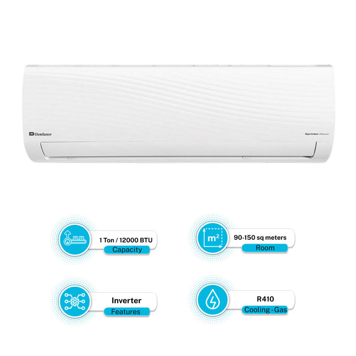 Dawlance split Sprinter 15 - 1 ton /12000 BTU Wall Mount Heat & Cool ...