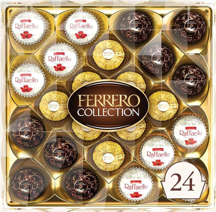 Ferrero Rocher Fine Hazelnut Chocolates 24oz. Pack Ferrero Collection ...