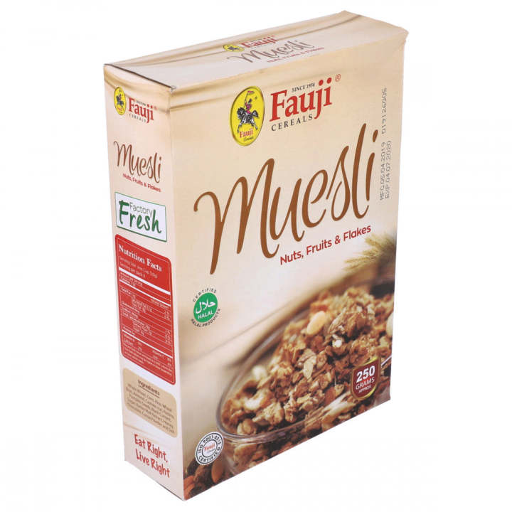 Alfatah Mall - FAUJI CEREAL MUESLI NUTS FRUITS AND FLAKES 250 GM-AFP ...