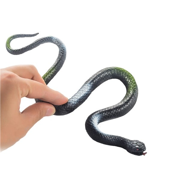 Realistic Rubber Black Snake Scare Toy Soft rubber toy snake black ...