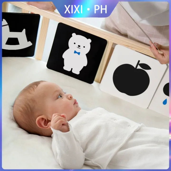 Baby Card Toy Black and White Early Learning Visual Cards Educational ...