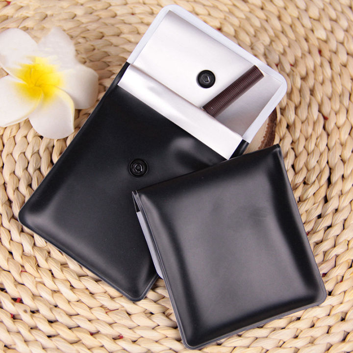 Black PVC Portable Ashtrays Pocket Outdoor Smoking Cigar Tobacco Ash ...