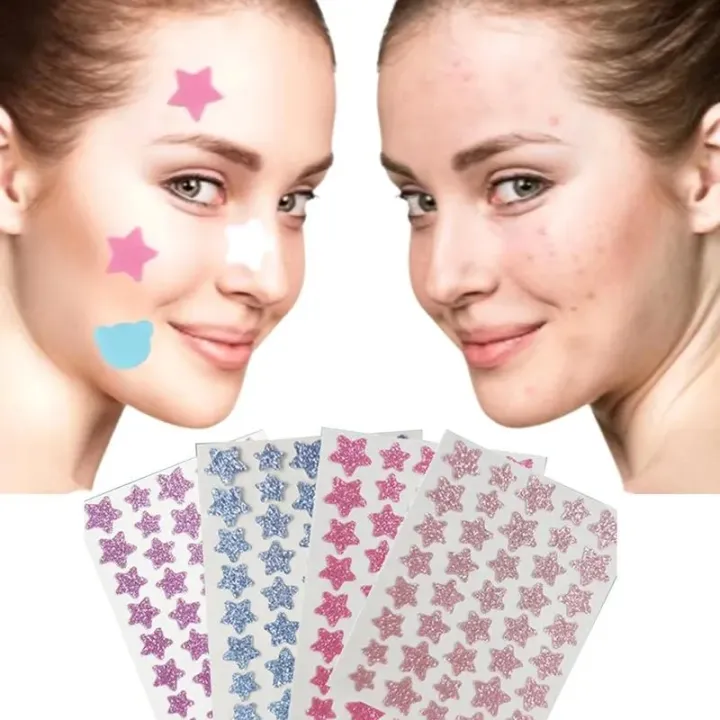 40Pcs Colorful Cute Star Shaped Acne Treatment Sticker Invisible Acne ...