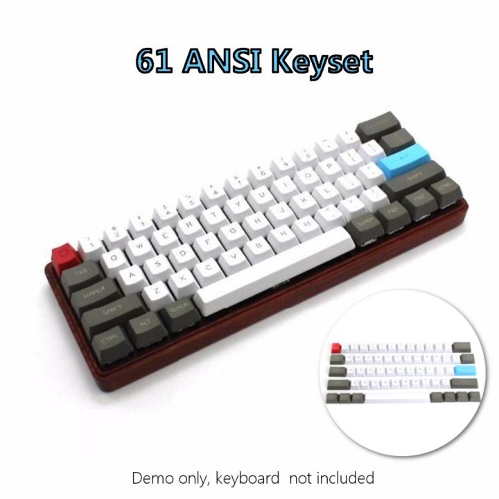 61 Key ANSI Layout OEM Profile PBT Thick Keycaps for 60% Mechanical ...