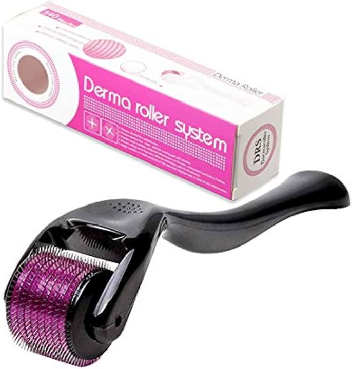 Derma Roller 0.5mm Hair & Skin System with 540 Micro Needle for Hair ...
