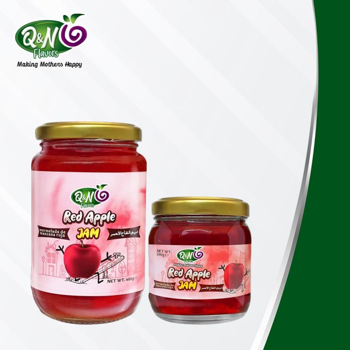 Q&N FLAVORS RED APPLE JAM 400GM and 200GM (PACK OF 2) | Daraz.pk