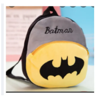 Batman character backpack plush school bag for kids 12 inches | Daraz.pk