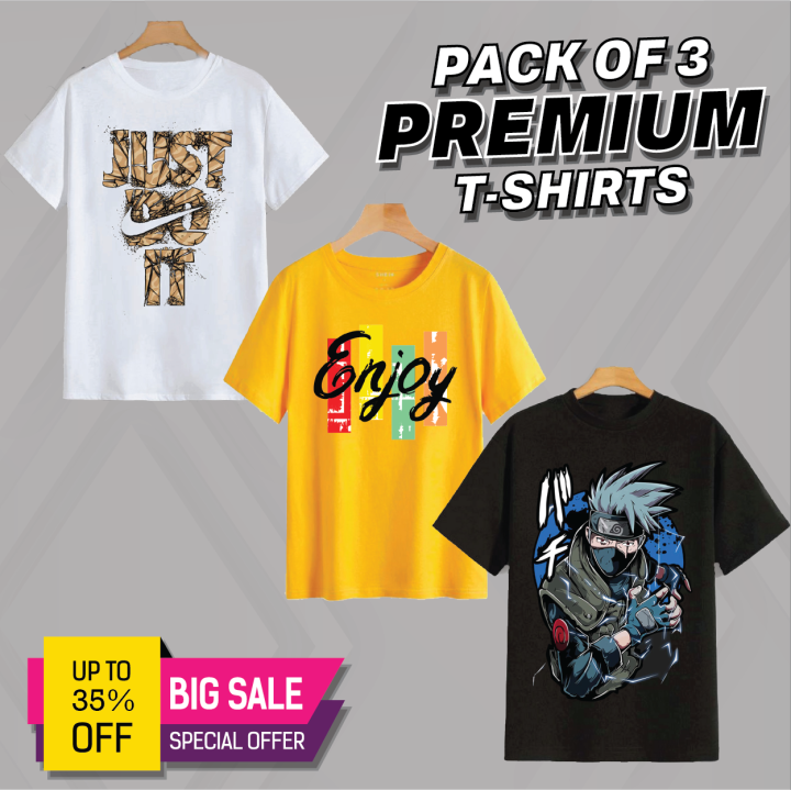 "Revamp their wardrobe with our trio of style: three trendy tees at an ...