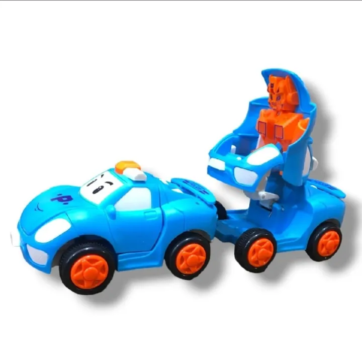 2 in 1 Pull Push Back Action Robot Car Toy for Kids, Racing Car Push ...