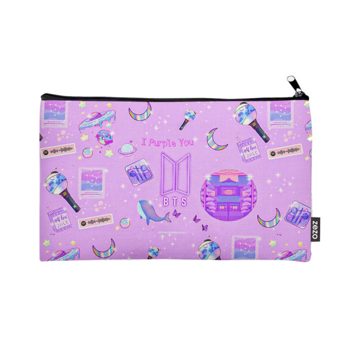 BTS Pencil Pouch for Girls (Digitally printed on Cloth) By Zezo | Daraz.pk