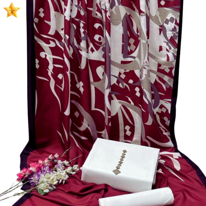 Digital Printed |Digital Printed Dupatta |Urdu Calligraphy Dupatta ...