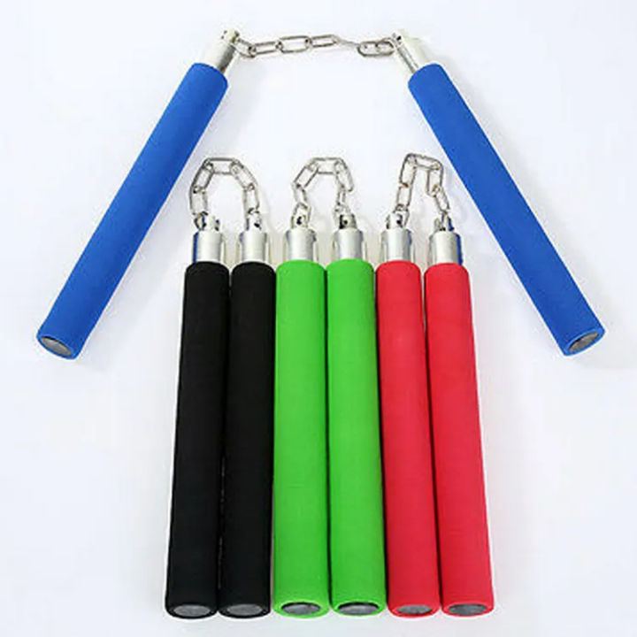 Martial Arts Training Foam Sponge Padded Karate Stick Nunchaku Ninja ...