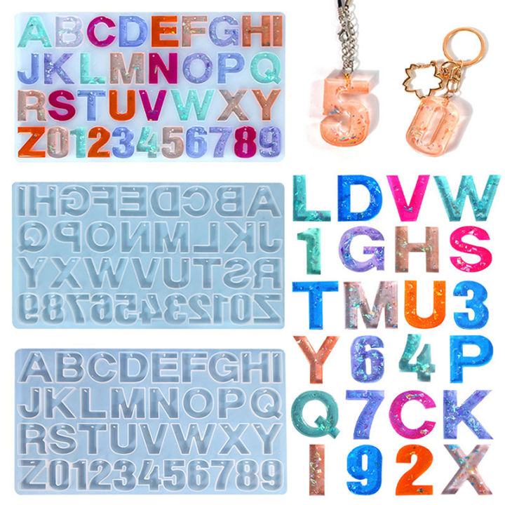 New Alphabet Letter Number ilicone Mold DIY Alphabet Mold Pendant ...