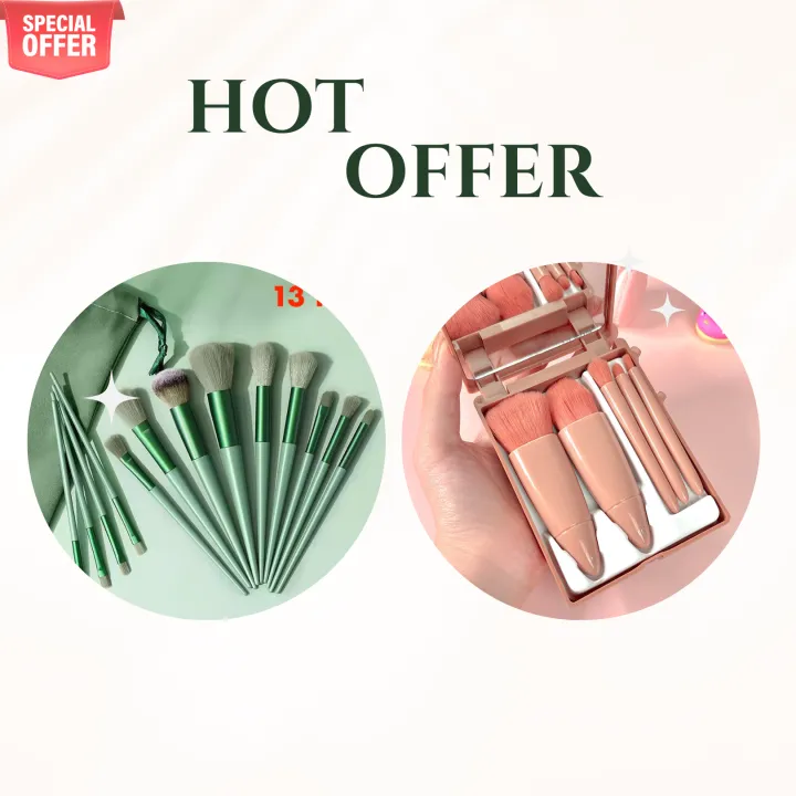 5 PCS Travel-Size Korean Soft Brushes + 13 PCS High-Performance Face ...