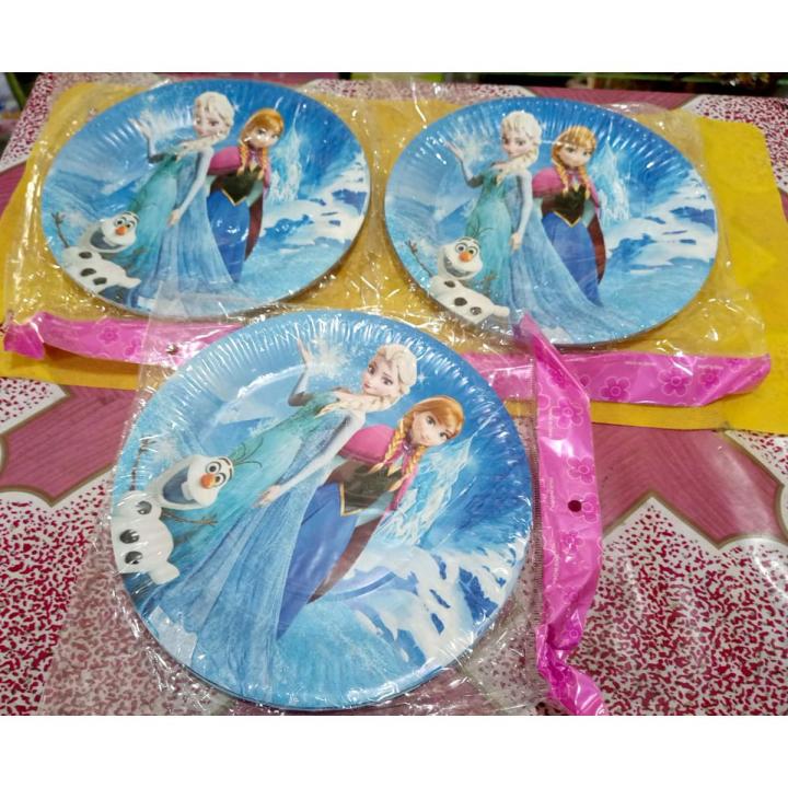 Frozen Theme Plates for Birthday Party Pack of 10 Pcs | Daraz.pk