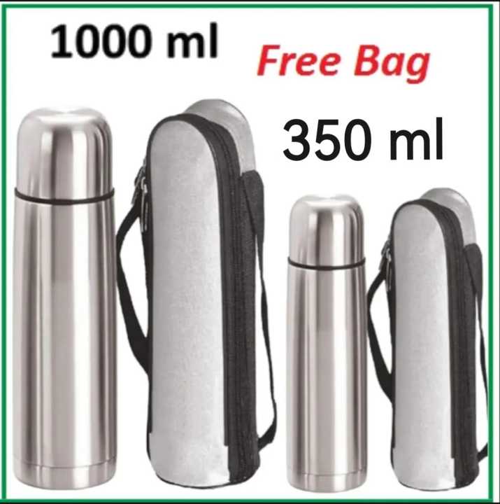 Imported Original 1000ml & 750ml Vacuum Thermos Flask Stainless Steel Cold & Hot Water Bottle ...