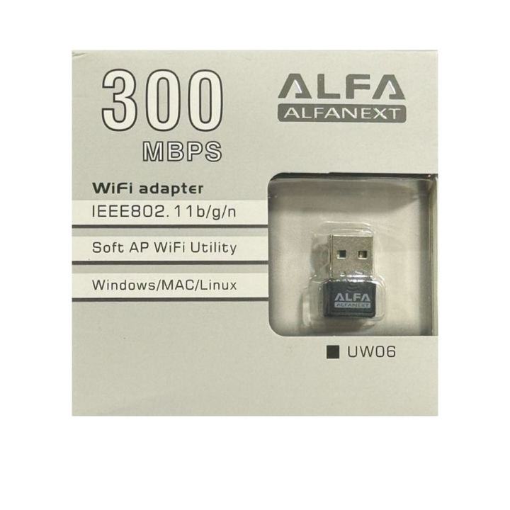 ALFA UW06 ALFANEXT Wireless Adapter 300Mbps WIFI Dongle | Daraz.pk