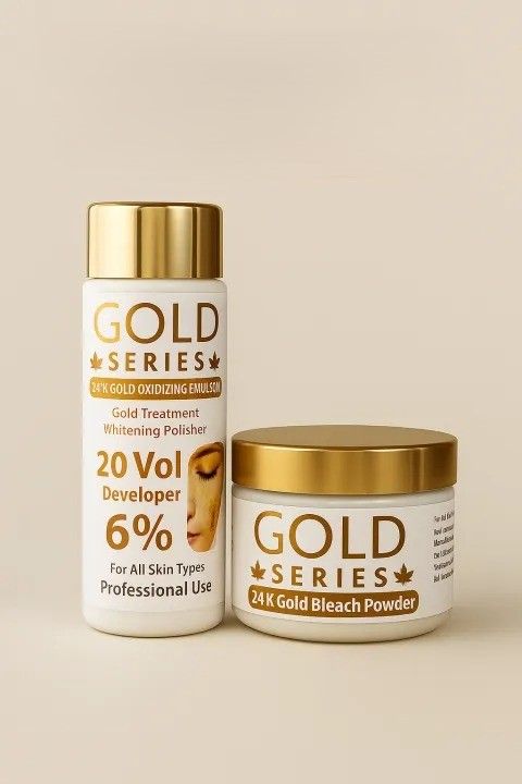 Skin Polish, Facial Set, Bleach Powder Gold Bleach Facial Set – 120ml ...