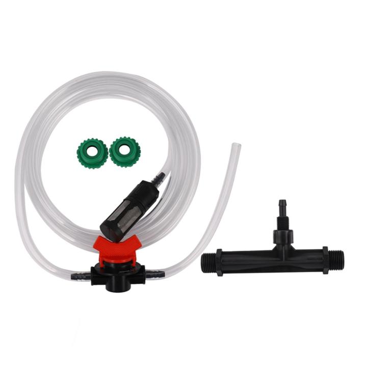 Agricultural Venturi Fertilizer Injector Kit with 1/2 Inch to 3/4 Inch Threaded Greenhouse ...