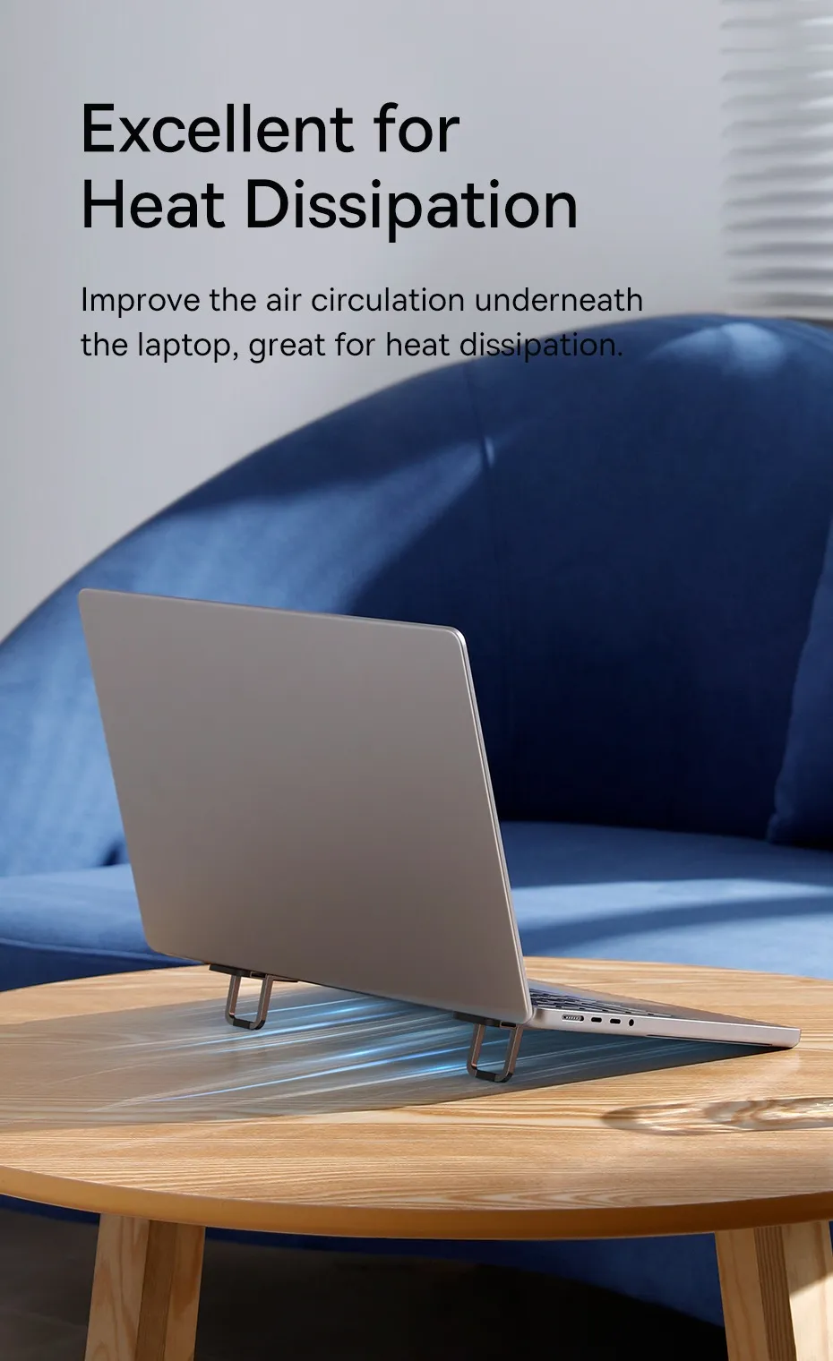 Baseus Laptop Stand, 2Pcs Adjustable Aluminum Laptop-Kickstand For 13 ...