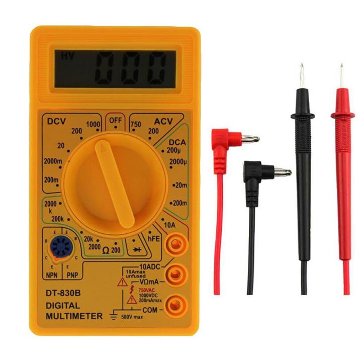 LCD Digital Multimeter DT-830B Electric Voltmeter Ammeter Ohm Tester AC ... LCD Digital Multimeter DT-830B Electric Voltmeter Ammeter Ohm Tester AC ...