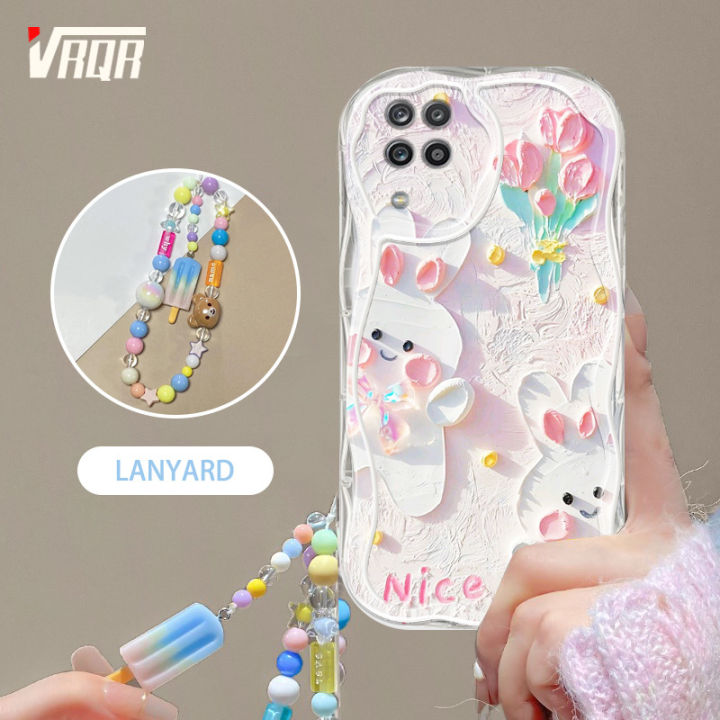 VRQR Wave Edge Casing for Samsung Galaxy A12 A12 Nacho(A12s) F12 A22 M22 M32 F22 Phone Case Oil ...