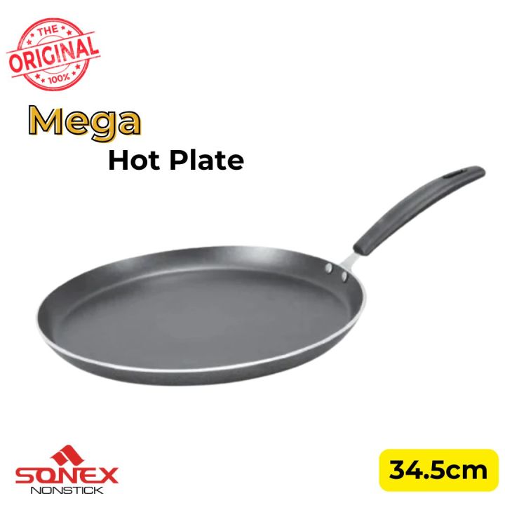Sonex Mega Non-Stick Hot Plate – 34.5 cm – Heavyweight Tawa / Pizza Pan ...