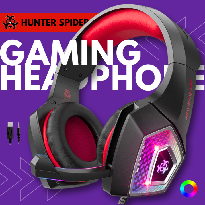 Hunter Spider V1 7.1 Surround Sound Gaming Headset with Noise ...