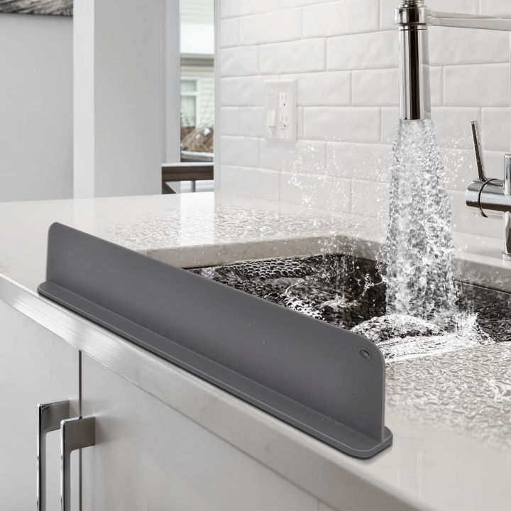 Premium Silicone Sink Splash Guard – Flexible Waterproof Countertop ...