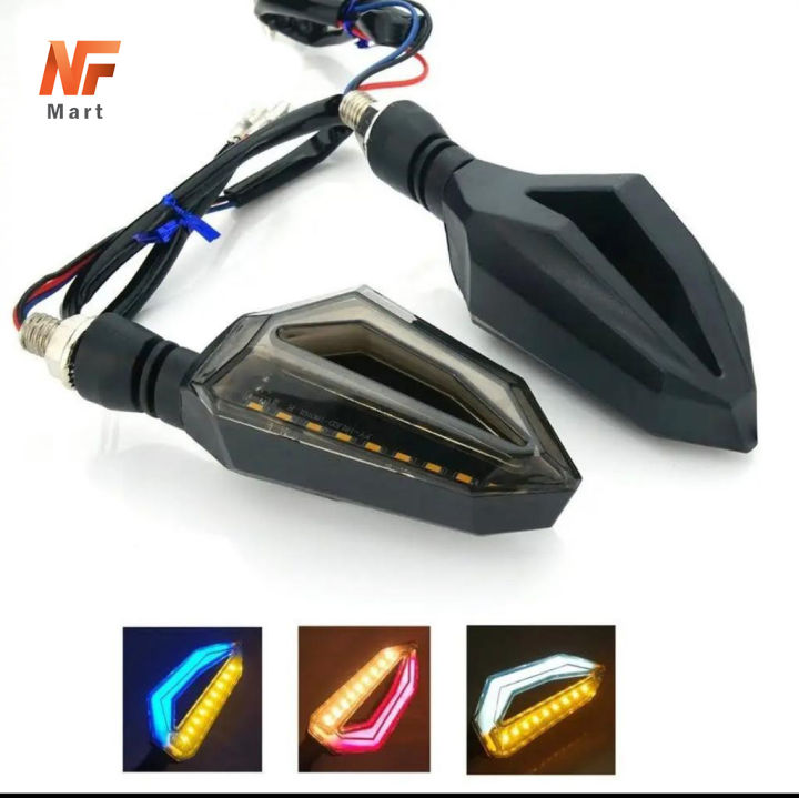 Motorcycle Indicators Moto Lamp 2Pcs Signal Light Daytime Lamp 12V Led ...
