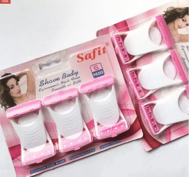 Pack of 3 Safit Shave Body Razor - 6Pcs - White & Pink | Daraz.pk