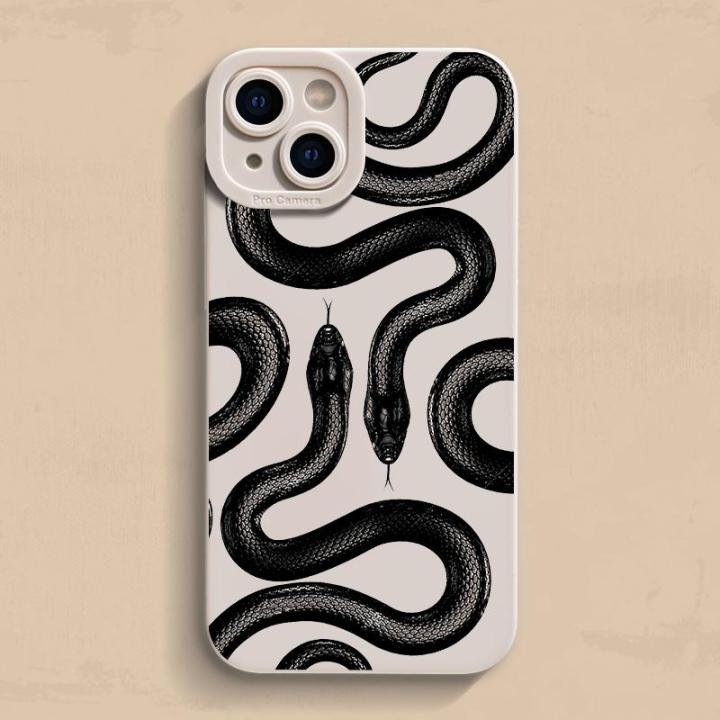 Double Snake phone case suitable for iPhone 11 12 13 14 15 16 ProMAX ...
