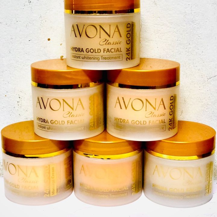 Avona Gold Hydra Facial kit Instant Whitening Treatment 6 Steps Manual ...