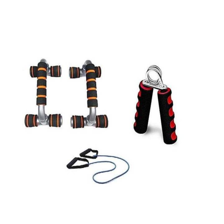 Pack Of 3 Push Up Pro, Hand Gripper & Resistance Band HumariDukan ...