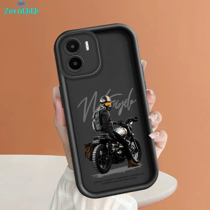 ZeroQiQi for Redmi A1 A2 Back Cover Motorcycle rider Soft Rubber Ladder ...