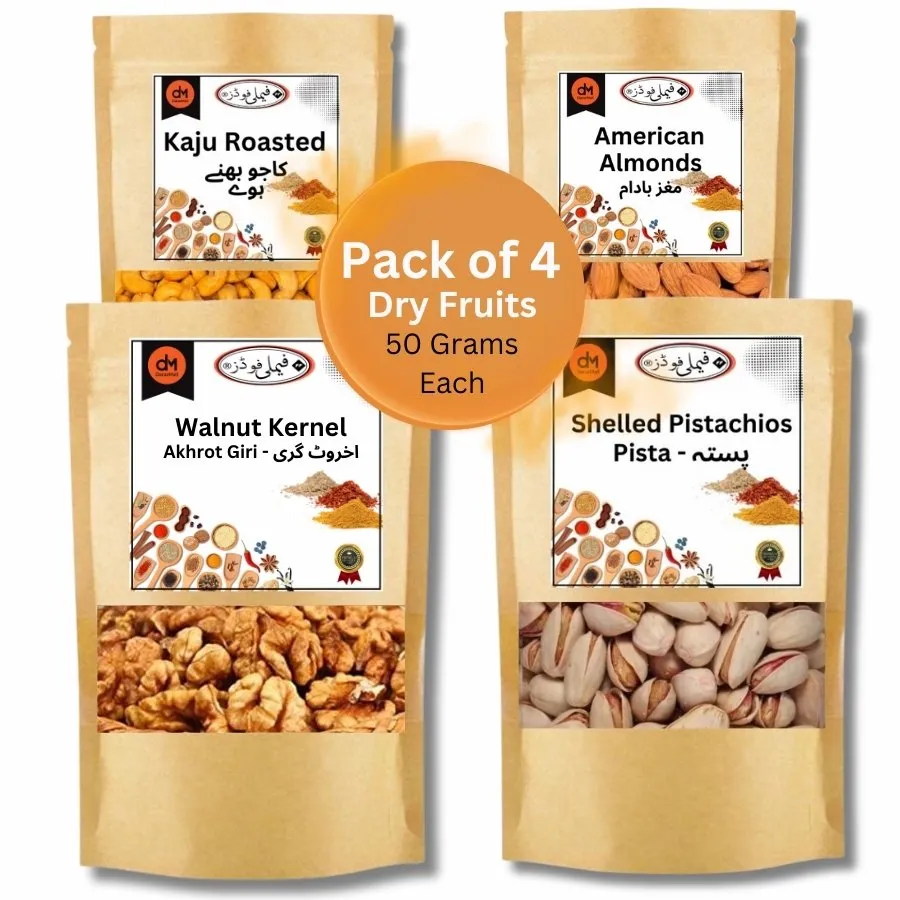 Pack of 4 Dryfruits Deal - ( Badam Giri / Pista With Shell / Kaju ...