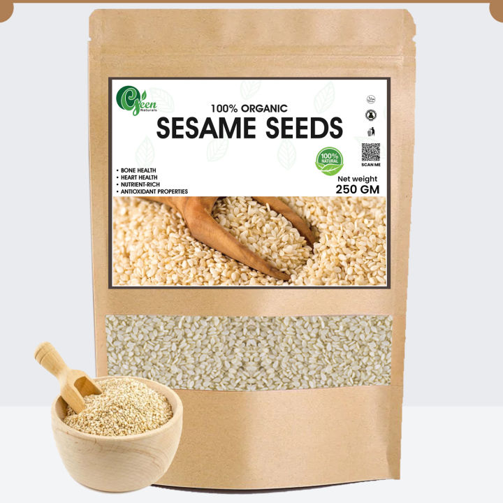 Safaid Til | Sufaid Till | White Sesame Seeds | Sesame Seed 250 Gram ...